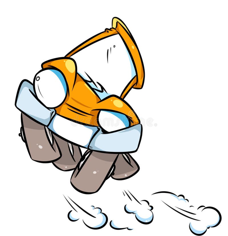Car Flew into a Ditch Cartoon Illustration Stock Illustration ...