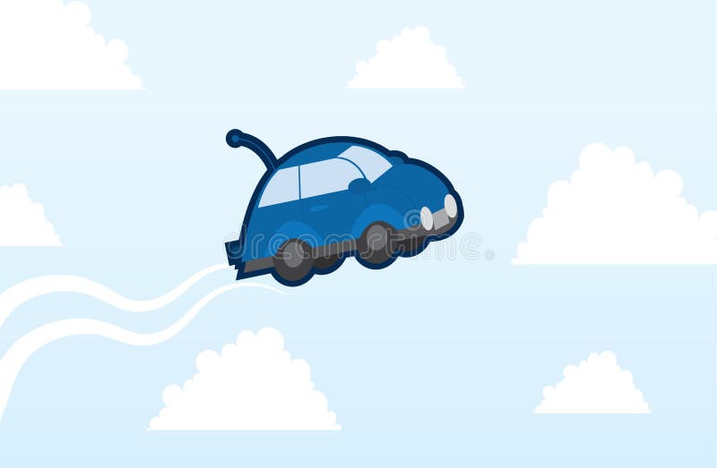 Future Cars Flying Over the City Stock Vector - Illustration of urban ...