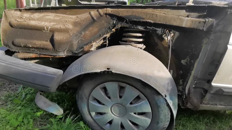 Car with Front Left Wing Removed Stock Footage - Video of fender ...