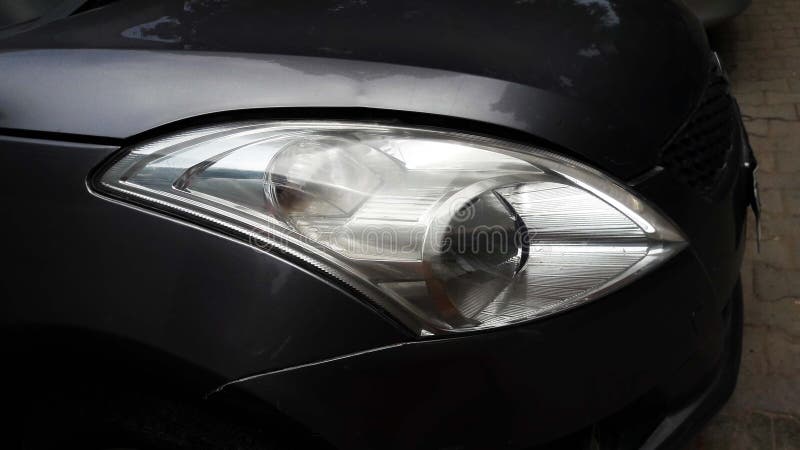 Car Front Side Light View Closeup Image Stock Photo - Image of ...