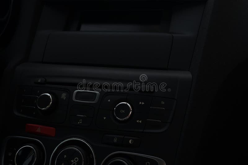 Car Front Panel with Buttons Stock Photo - Image of system, panel: 53897094