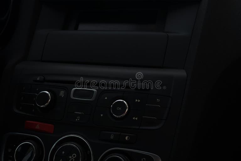 Car Front Panel with Buttons Stock Photo - Image of system, panel: 53897094