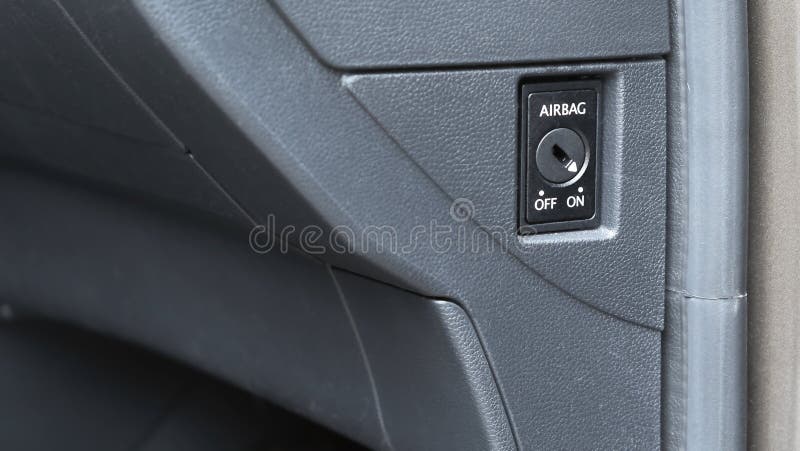 Car Front Passenger Airbag on-off Switch Stock Image - Image of ...