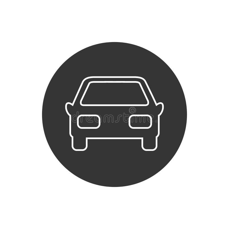 Car Front Simple Line Icon. Vector Illustration Modern Flat Style Stock ...