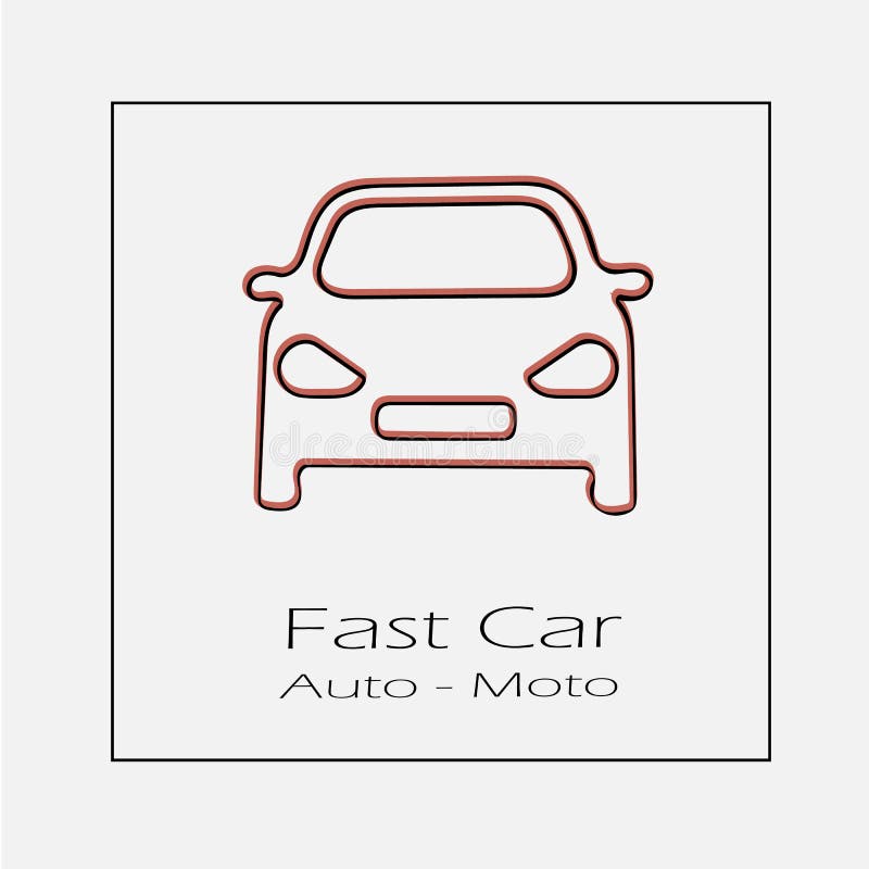 Car Front Vector Icon Eps 10. Simple Isolated Outline Illustration ...