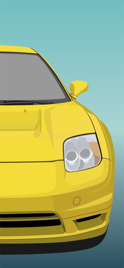 Car, front view stock vector. Illustration of bright - 16891190
