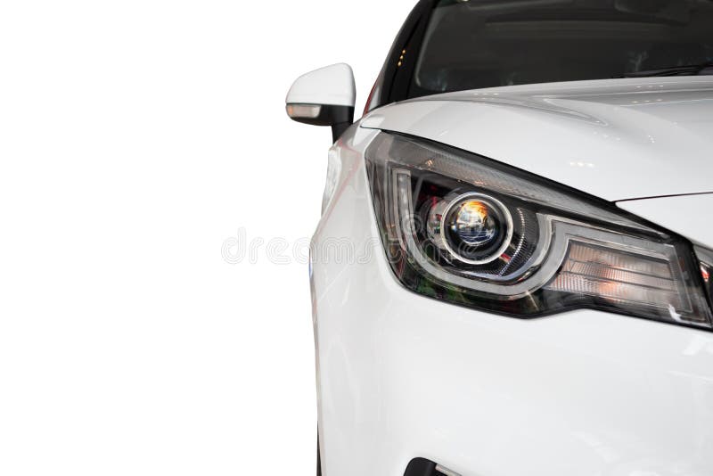 Car Front View Isolated on White Stock Photo - Image of motor, design ...