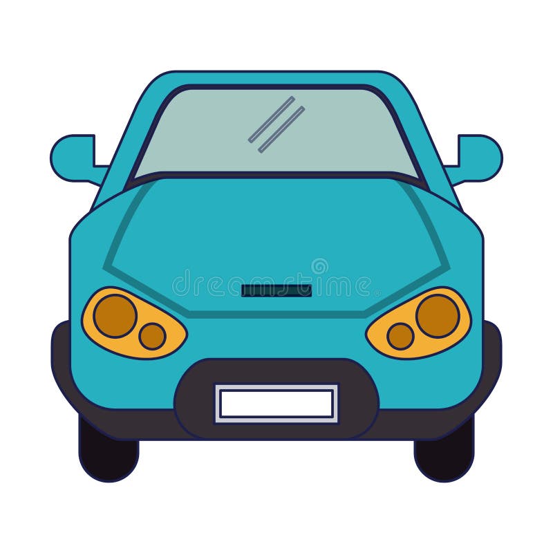 Car front view vehicle stock vector. Illustration of cartoon - 136882796