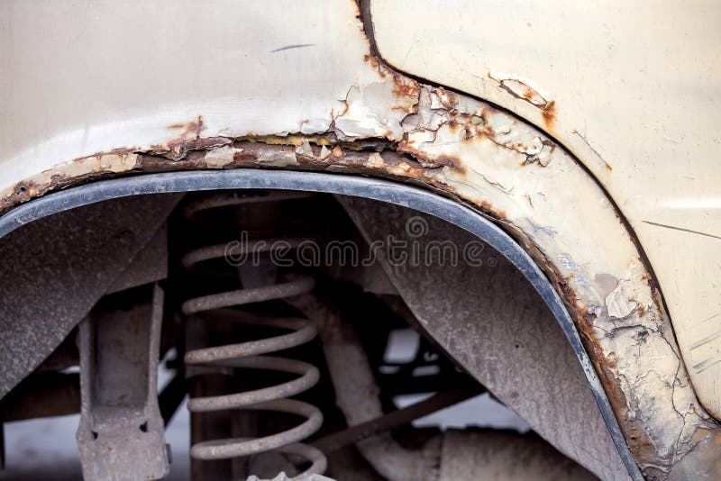 Car Front Wing rusty. stock image. Image of dent, rust - 89259879
