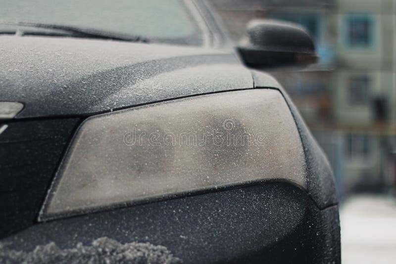 Car frost winter stock photo. Image of road, storm, closeup - 79332526