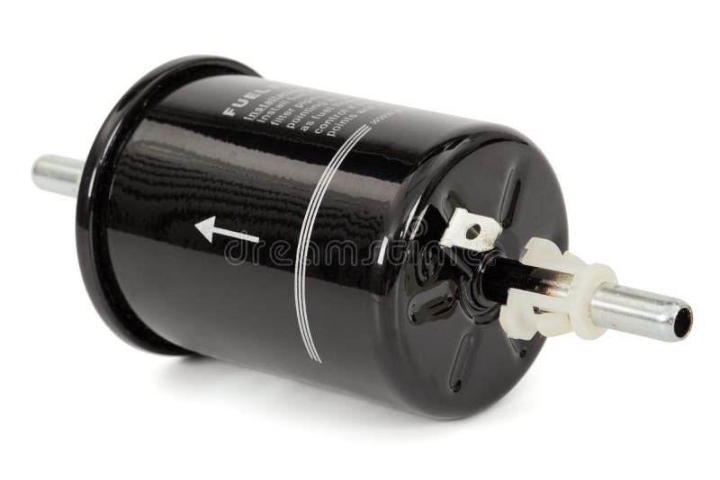 Car Fuel Filter, Isolated on White Background Stock Photo - Image of ...