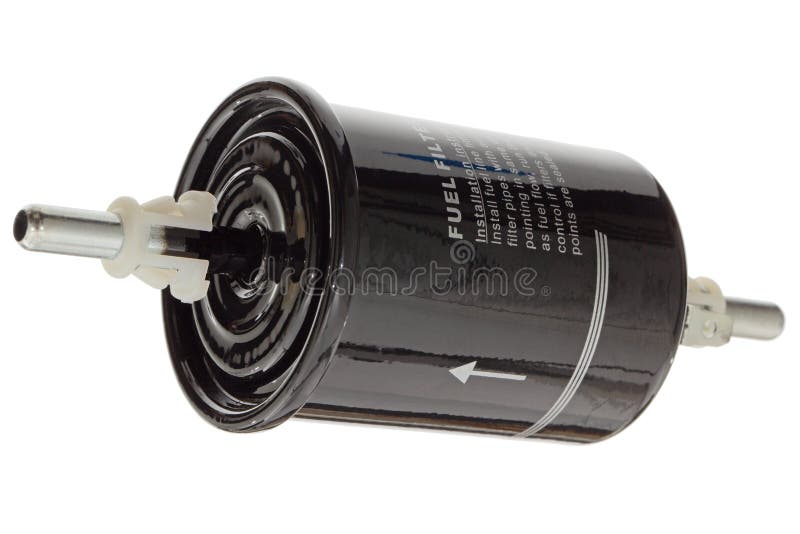 Car Fuel Filter, Isolated on White Background Stock Photo - Image of ...