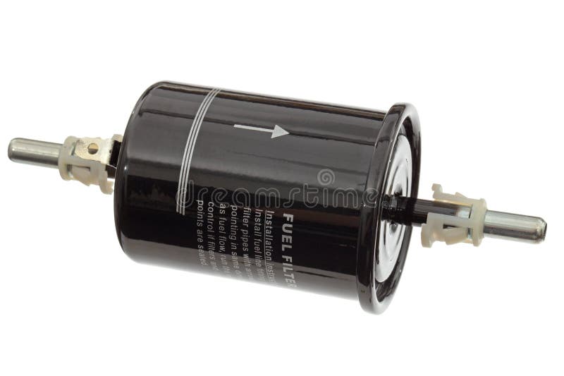 Car Fuel Filter, Isolated on White Background Stock Image - Image of ...