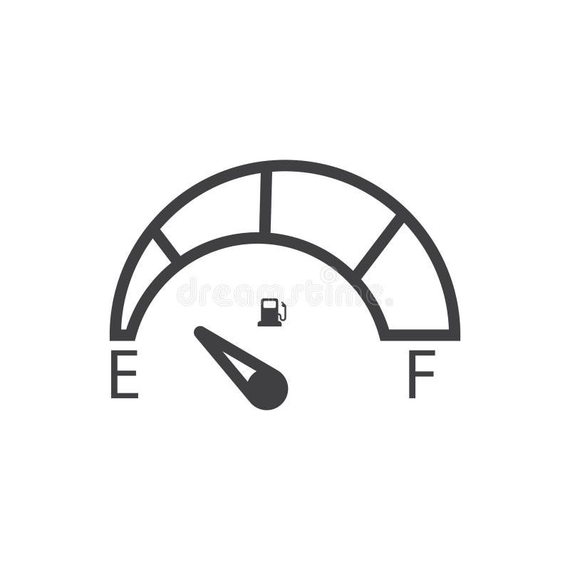 Car Fuel Indicator Icon Vector Stock Vector - Illustration of dashboard ...