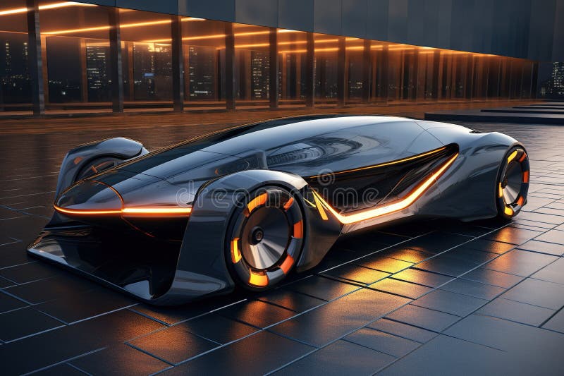 Car Future Smart Technology, Modernized Design Futuristic Vehicle and ...