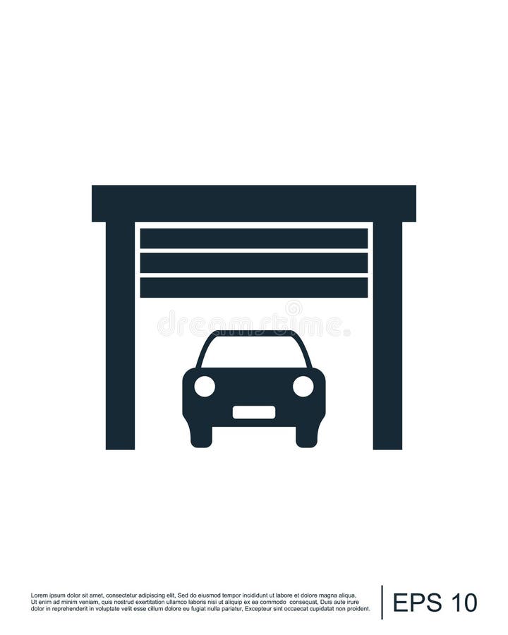 Car Garage Icon, Sign Icon, Vector Illustration. Car Garage Symbol ...