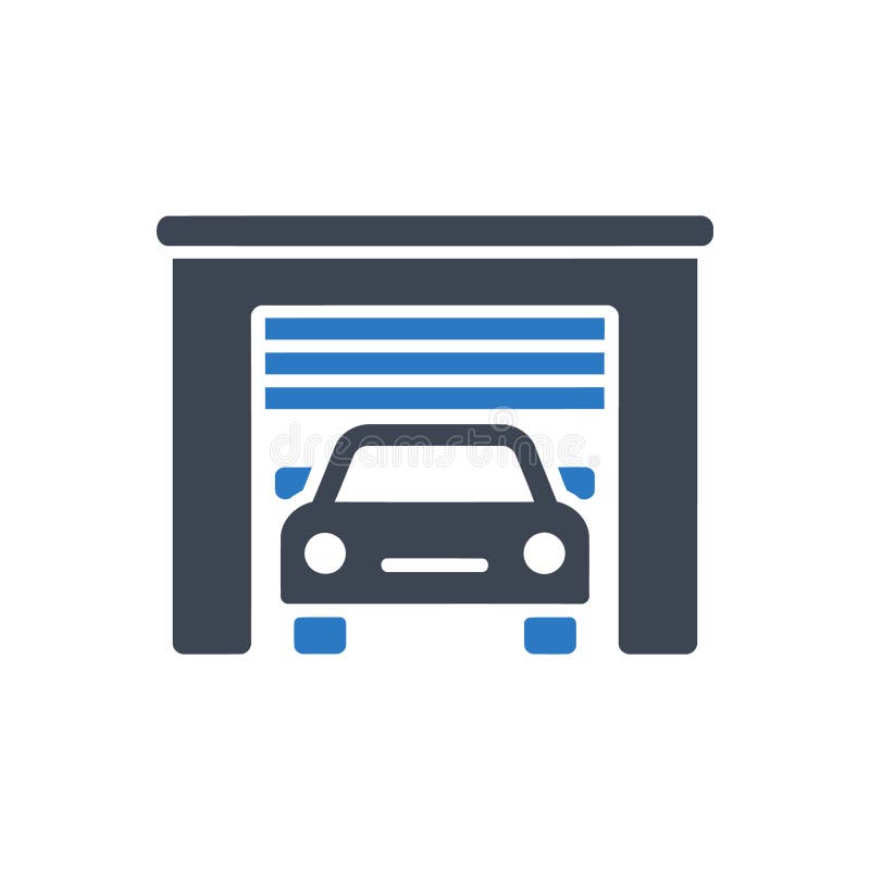 Car Garage Icon stock vector. Illustration of vector - 361728688