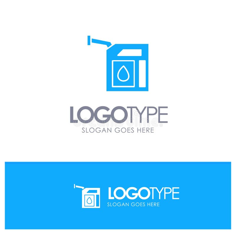 Car, Gas, Petrol, Station Blue Solid Logo with Place for Tagline Stock ...