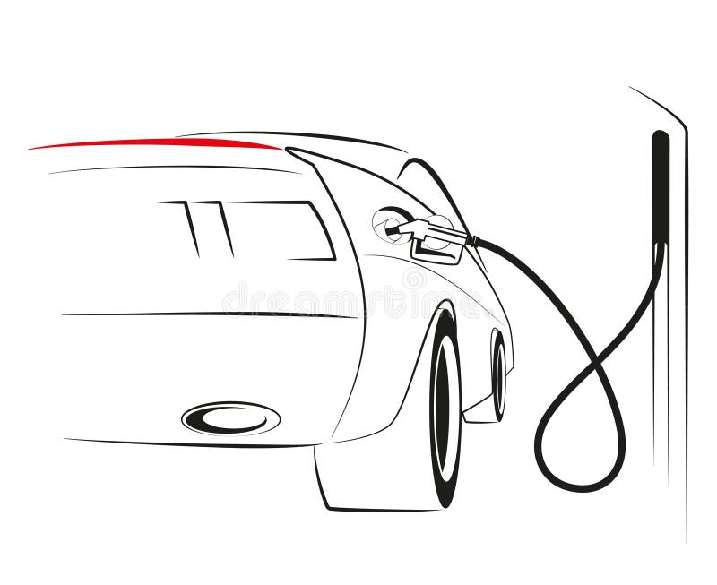 Car at a gas station stock vector. Illustration of life - 70787940