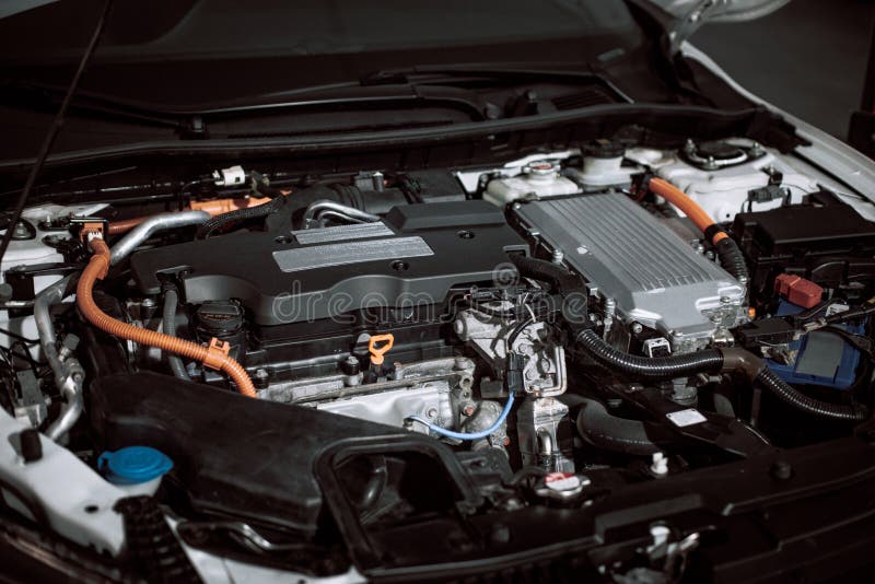 Car Gasoline Engine. Car Engine Part. Close-up Image of an Engine Stock ...