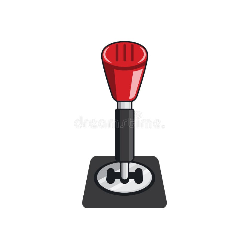 Car Gear Shift Handle Element Vector Illustration Concept Cartoon ...