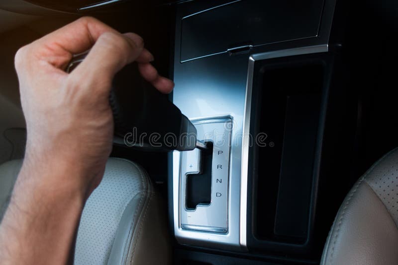 Car gear stick in park stock photo. Image of design - 111684456