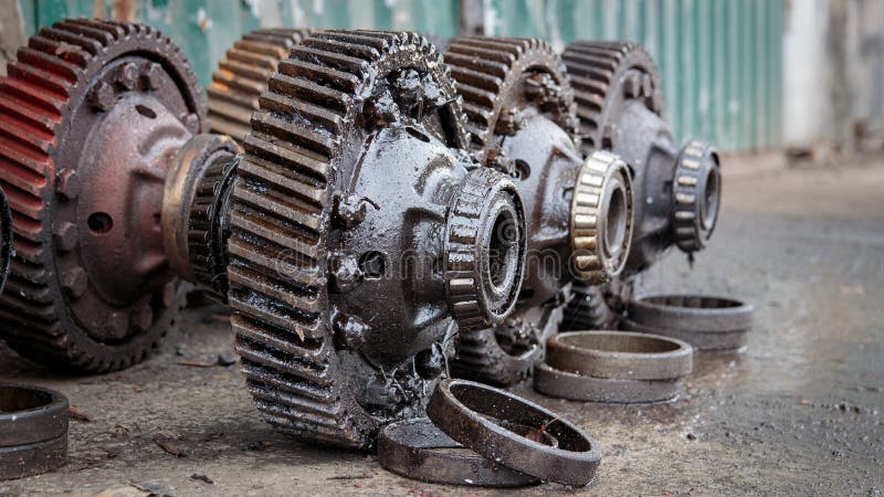 The Gearbox of the Car is in a Disassembled State Stock Photo - Image ...