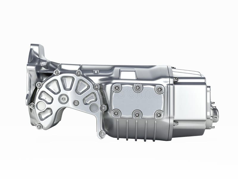 Car Gearbox Side View without Shadow on a White Background 3D Stock ...