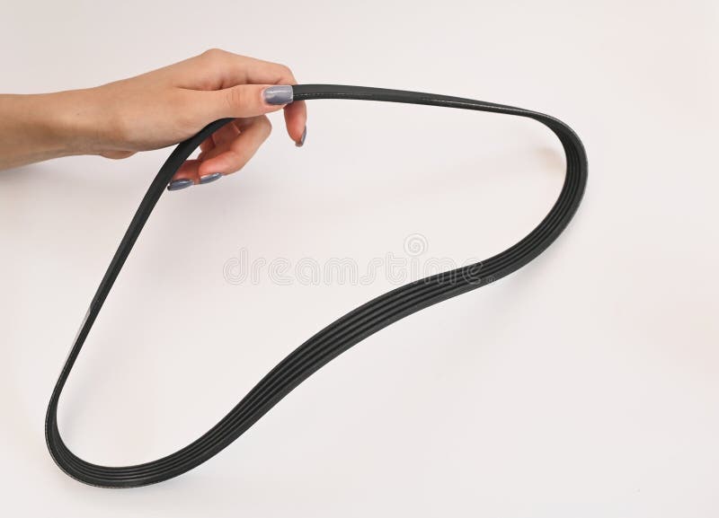 Car Generator Belt in a Woman& X27;s Hand Stock Image - Image of ...