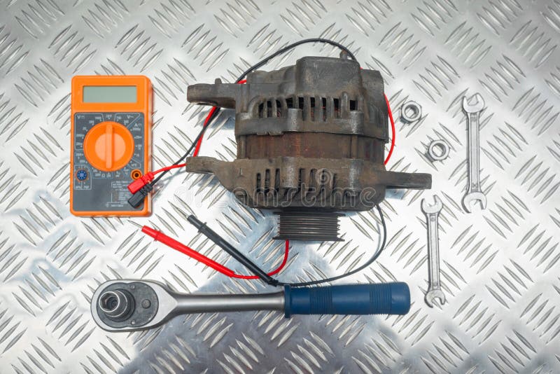 Car electric generator stock photo. Image of engineer - 180071626