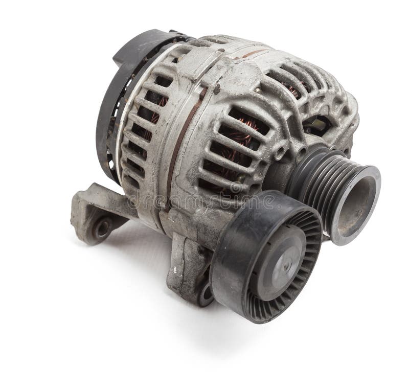 Car Generator on White Isolated Background. Spare Parts Catalog Stock ...