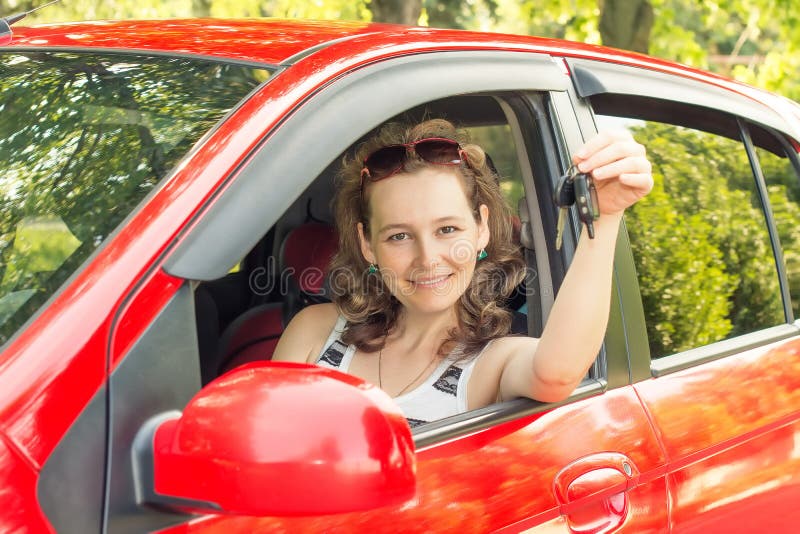 Car girl stock photo. Image of license, mixed, smiling - 66844066