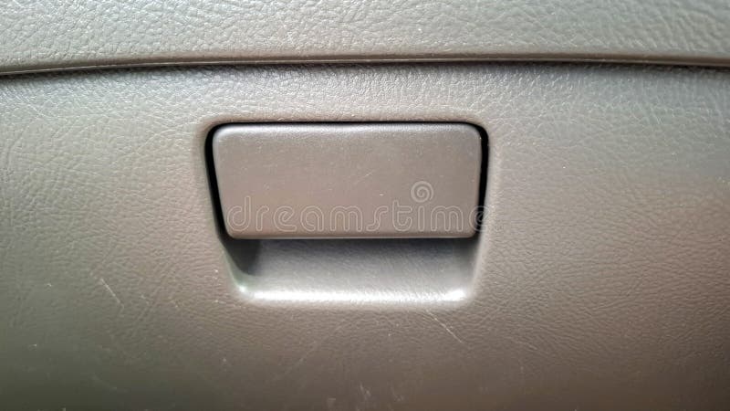 Car Glove Box Handle Close-Up Interior View Stock Image - Image of ...