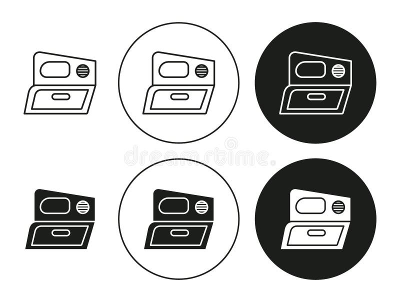 Car Glove Compartment Linear Thin Line Icon Graphics. Car Glove ...