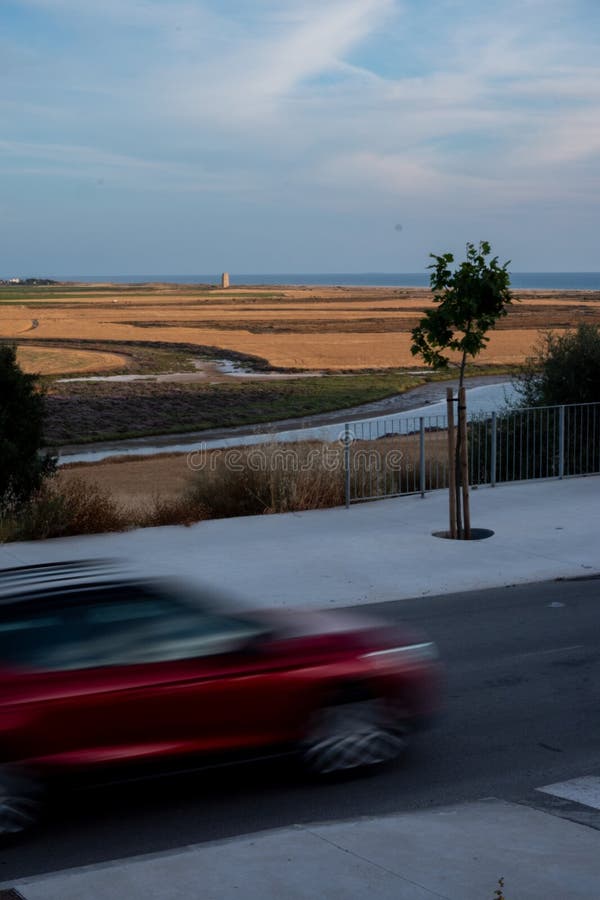 A Car Going Fast on the Road Stock Image - Image of river, calm: 300873941