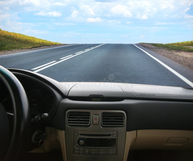 Car going on road stock image. Image of cabin, lane - 102356453