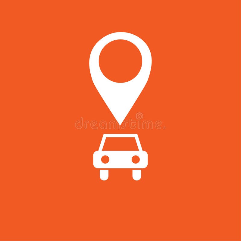 Car GPS Icon, Simple Vector Illustration Stock Vector - Illustration of ...