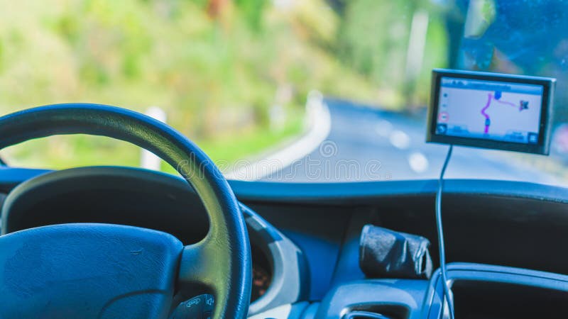 Car GPS Tracking Navigation Device Stock Image - Image of internet ...