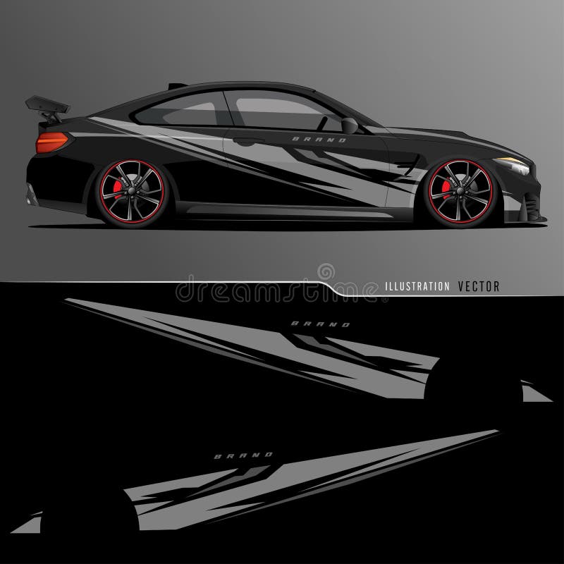 Car Graphic Vector. Abstract Lines with Black Background Design for ...