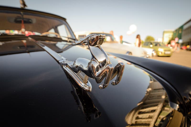Car editorial stock photo. Image of emblem, brown, deer - 50011688