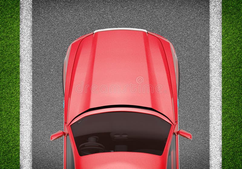 Car on Grey and Green Texture Background Stock Illustration ...