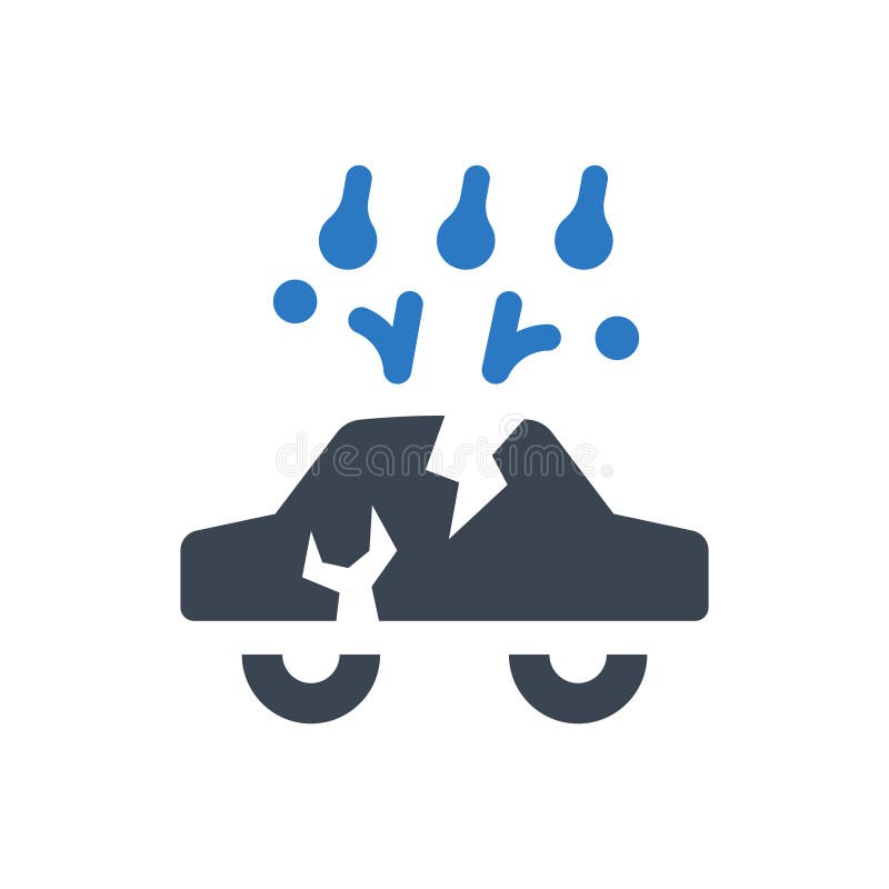 Car hail damage icon stock vector. Illustration of sign - 254772268