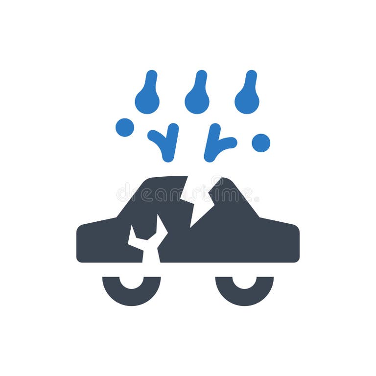Car hail damage icon stock vector. Illustration of sign - 254772268