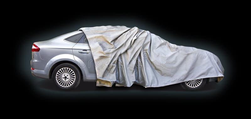 Car half covered stock image. Image of ford, view, mondeo - 55258857