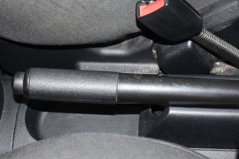 Car Hand Brake. Hand Brake in Car. Car Interior Brake Hand Stock Image ...