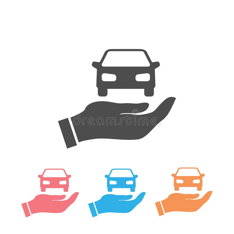 Car in Hand Icon. Vector Illustration Isolated Stock Vector ...