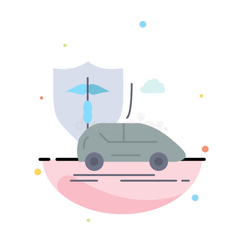 Car, Hand, Insurance, Transport, Safety Flat Color Icon Vector Stock ...