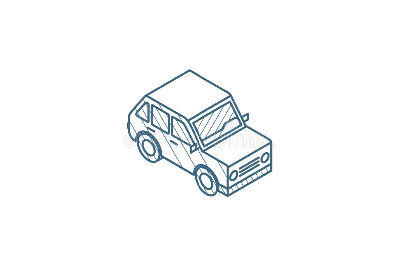 Isometric Drawing Car