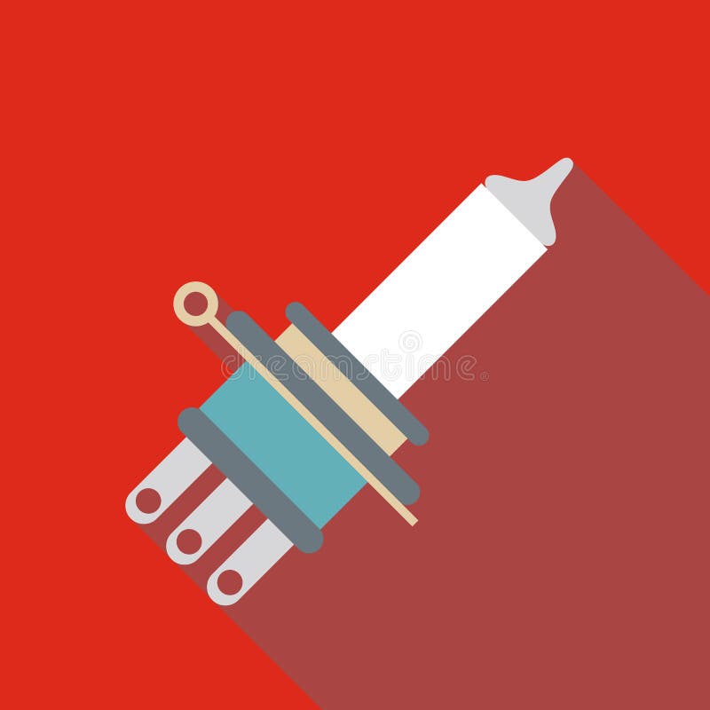 Car Headlamp Bulb Icon, Flat Style Stock Vector - Illustration of icon ...