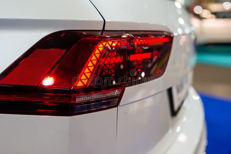 Car Headlight with Backlight. Exterior Detail Stock Photo - Image of ...